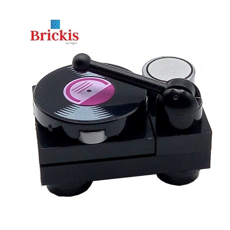 Toys Turntable printed Vinyl Record Custom Design mini Set Models Built ...