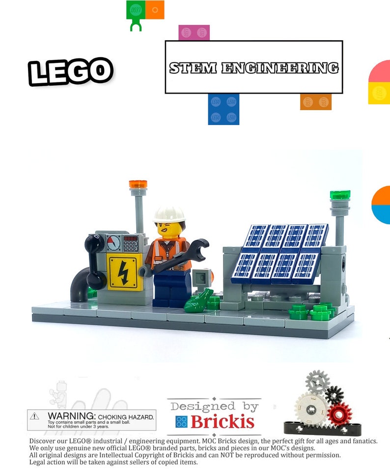 Models Built of LEGO® Bricks MOC Solar Farm With a Control Station ...