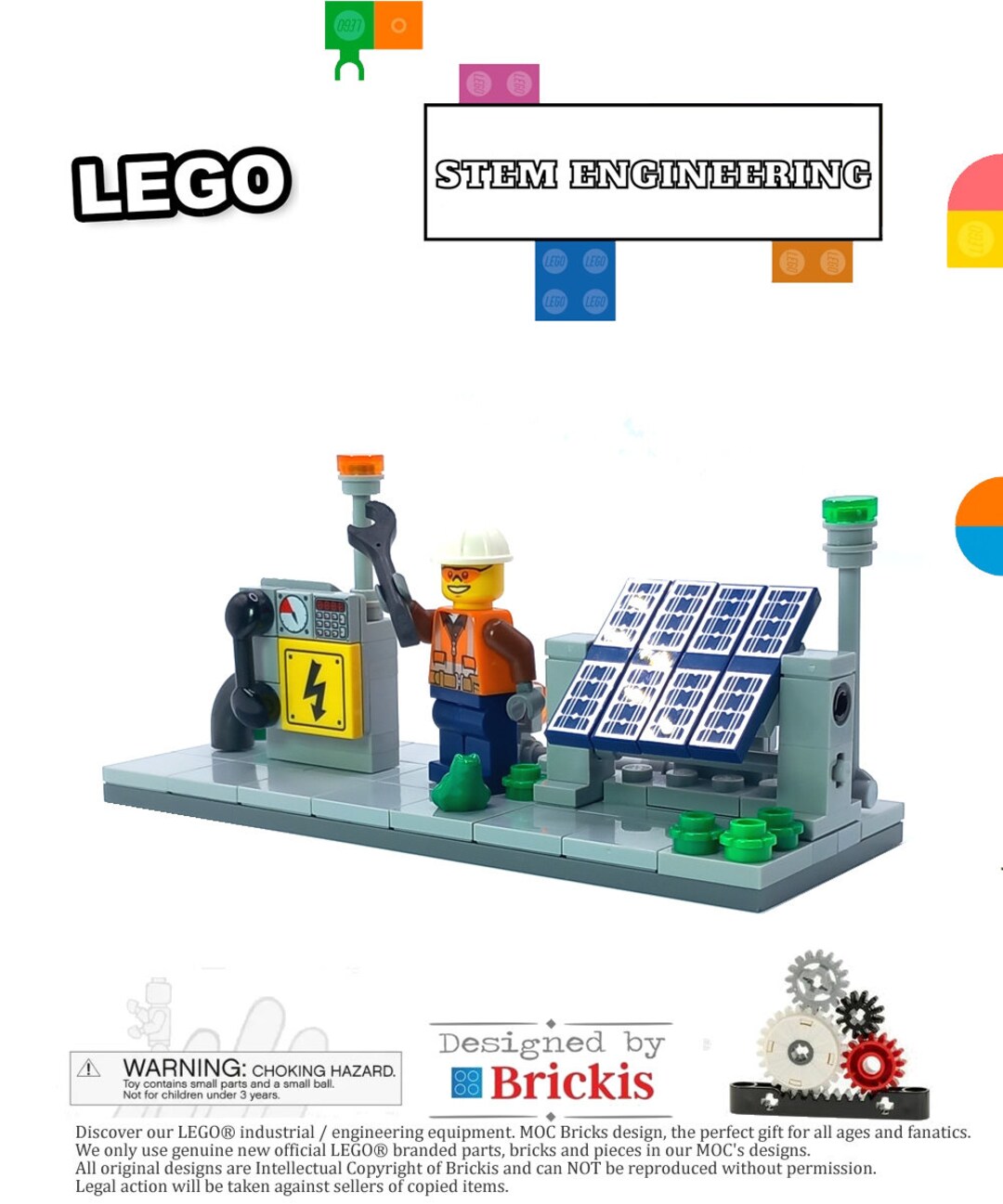 Models Built of LEGO® Bricks MOC Solar Farm With a Control Station ...