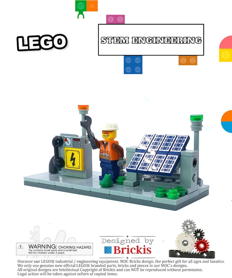 Models Built of LEGO® Bricks MOC Solar Farm With a Control Station ...