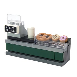 Models Built of LEGO® Bricks MOC Coffee Bar Shop Minifigure Barista ...