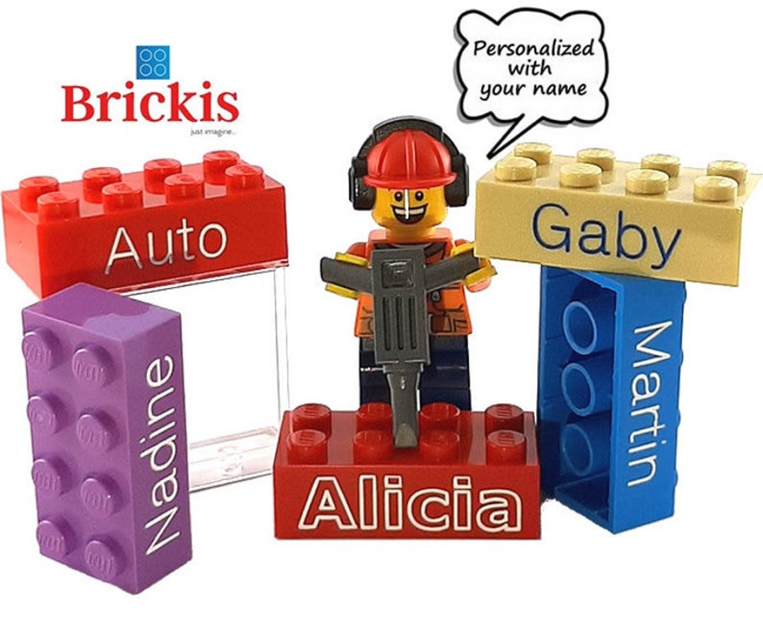 Made With LEGO Bricks PERSONALISED Engraved BRICK 2X4 Elements Goodies ...