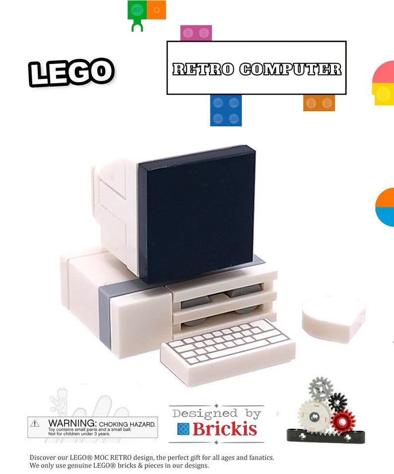 Models Built of LEGO® Bricks LEGO MOC Retro Vintage Pc Computer With ...