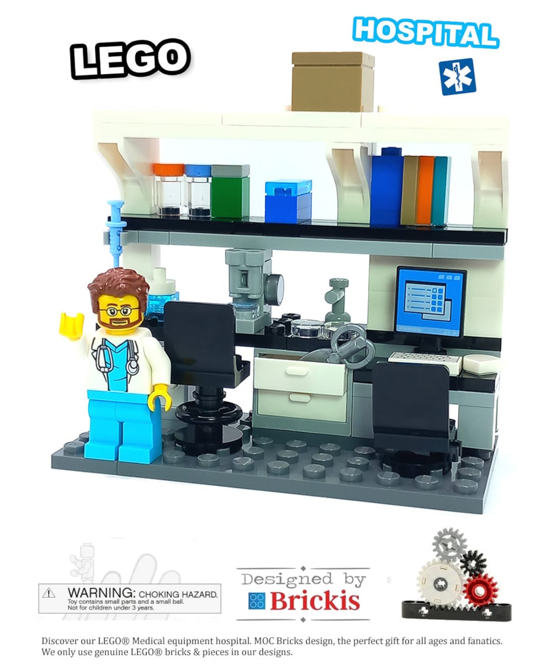 Models Built of LEGO® Bricks Scientific RESEARCH LAB Bench Workstation ...