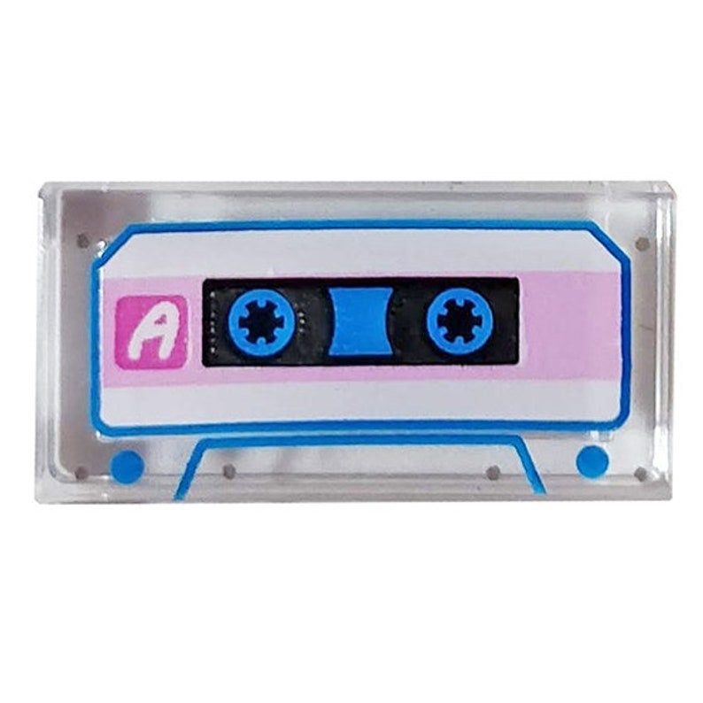 LEGO® Retro Audio Cassette TILE DECORATED Printed Parts Accessories for ...