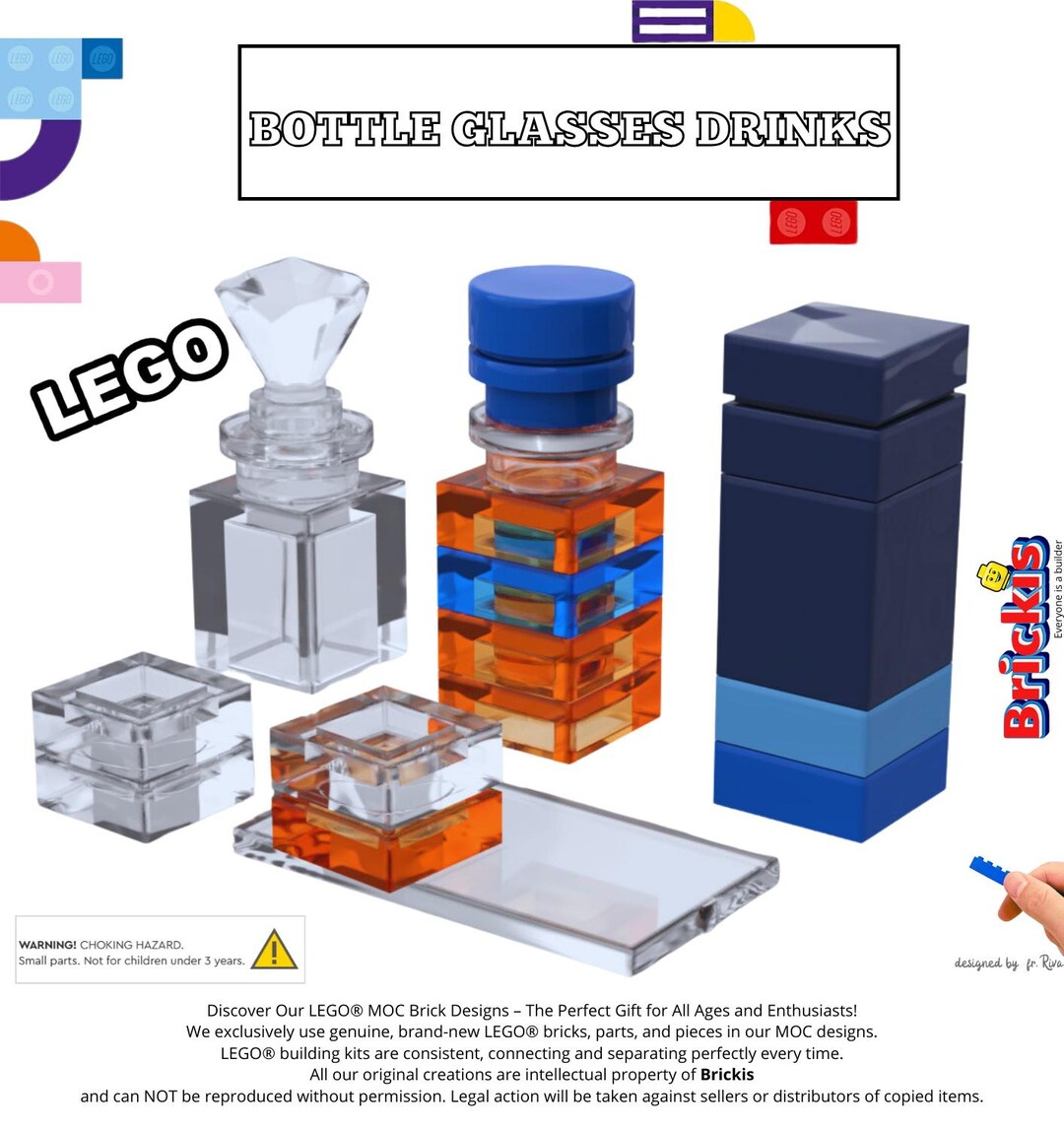 Models Built of LEGO® Bricks for Minifigure-scale Whiskey MOC Tray ...