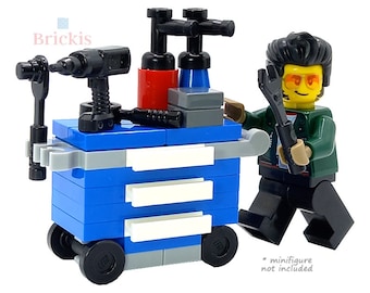 Custom Models Built of LEGO® Bricks Tool Box Tool Cart for Mechanic ...