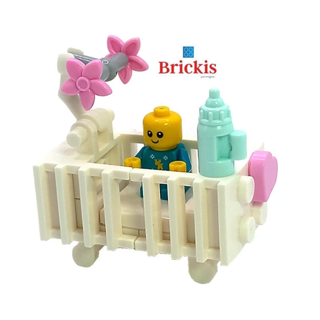 Custom Design Mini Set Models Built of LEGO® Bricks Baby Crib | Cot ...