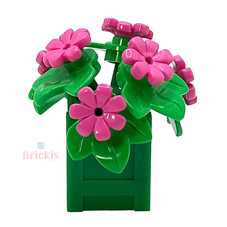 Custom Design MOC LEGO® Flowers in a Pot Geranium Plants City - Etsy