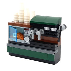 Models Built of LEGO® Bricks MOC Coffee Bar Shop Minifigure Barista ...