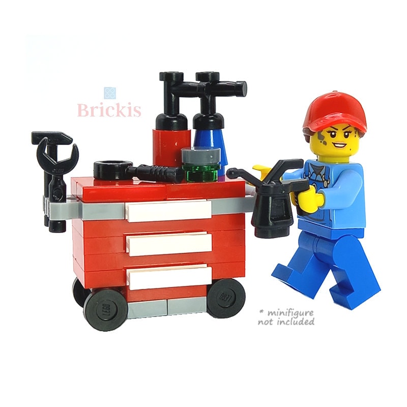 Custom Models Built of LEGO® Bricks Tool Box Tool Cart for Mechanic ...