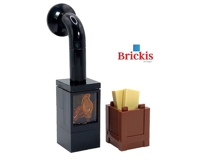 Models Built of LEGO® Bricks Fireplace Woodburning Stove Wood Stove ...
