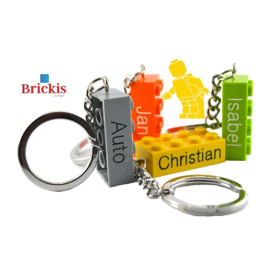 Models Built With LEGO ® Bricks - Keychain Engraved With Your Name ...