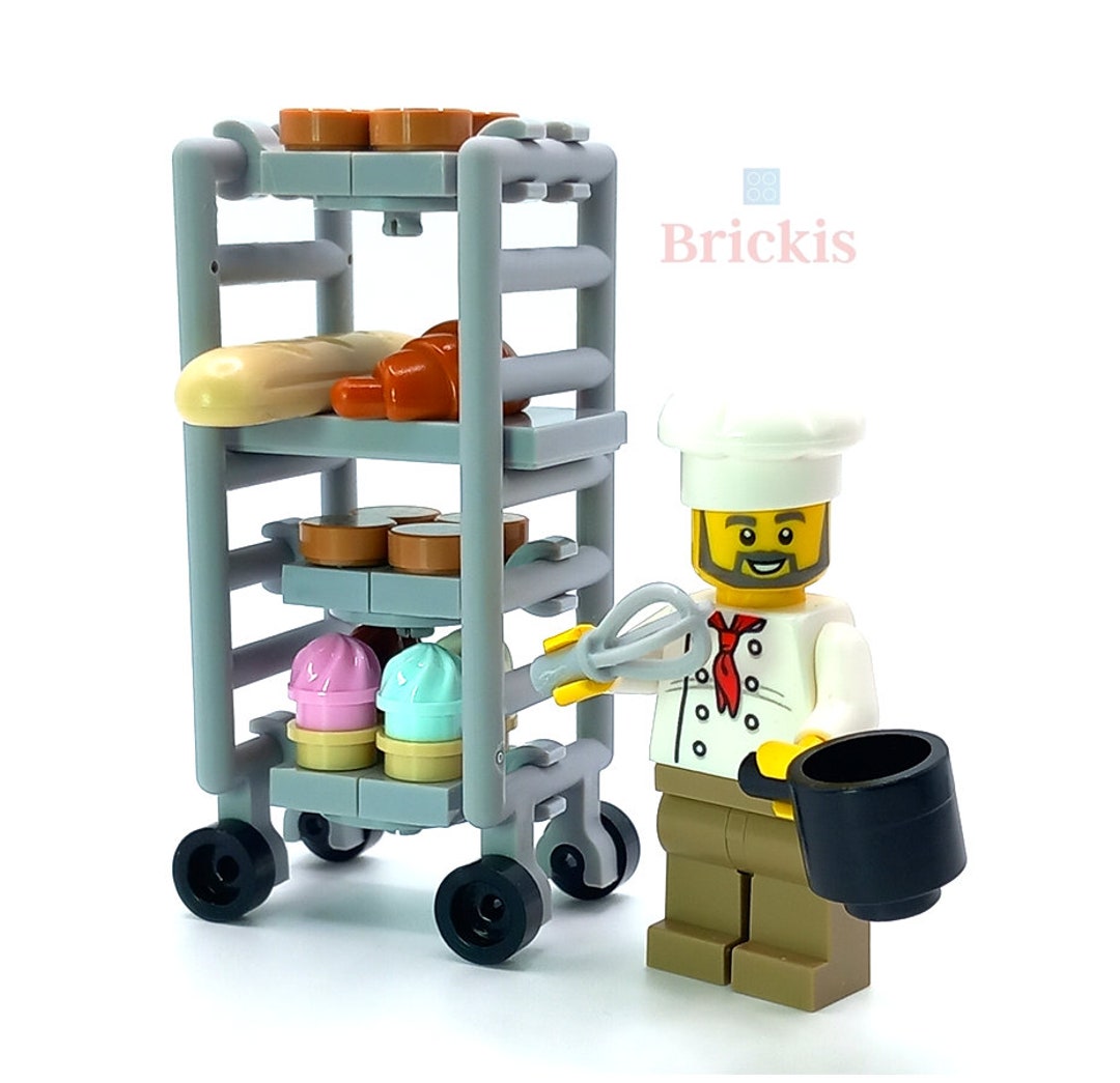 Models Built of LEGO® Bricks MOC Bakery Trolley With Bread & Cakes From ...