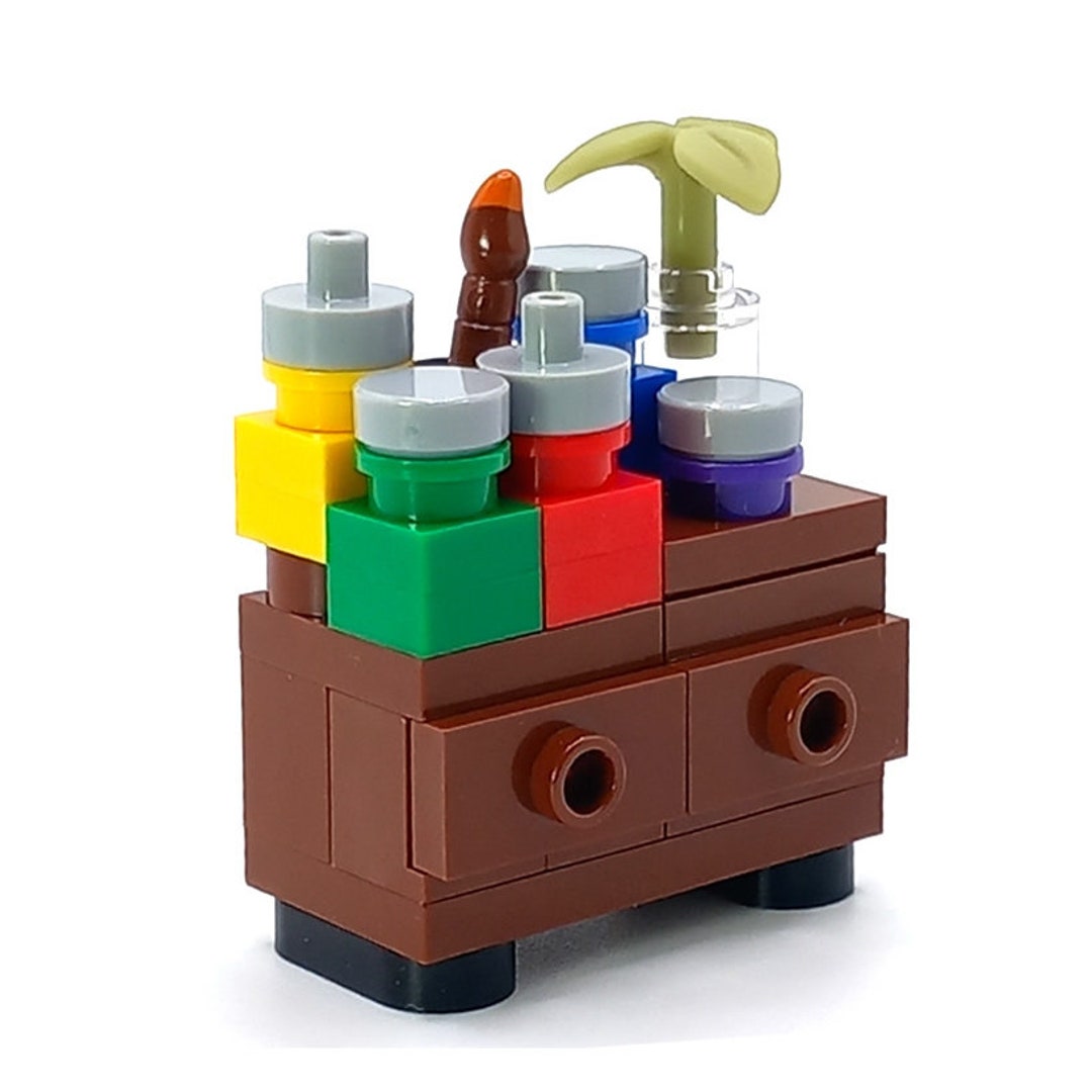 Models Built of LEGO® Bricks MOC Cabinet With Paint and Brush for a ...