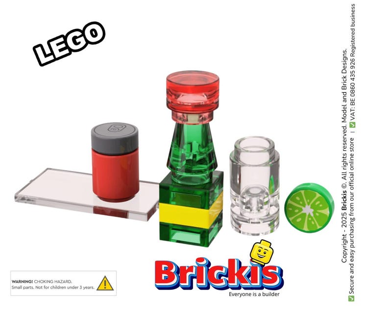 Cocktail Drink Gift Pack MOC Models Built of LEGO® Bricks, Pub, Bar ...