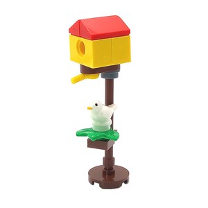Models Built of LEGO® Bricks Furniture Birdhouse on a Pole With Bird ...