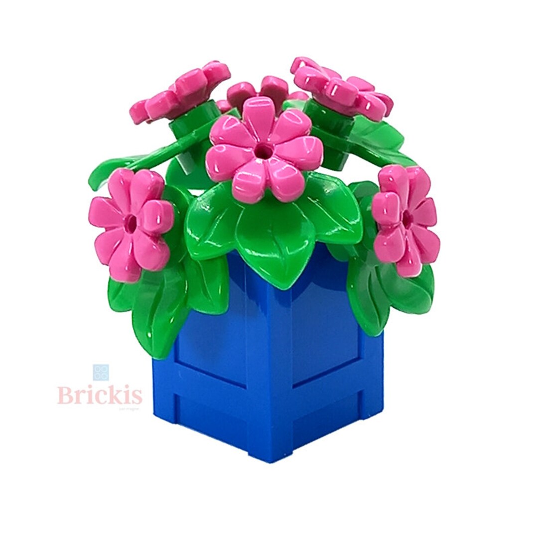 Custom Design MOC LEGO® Flowers in a Pot Geranium Plants City Garden ...