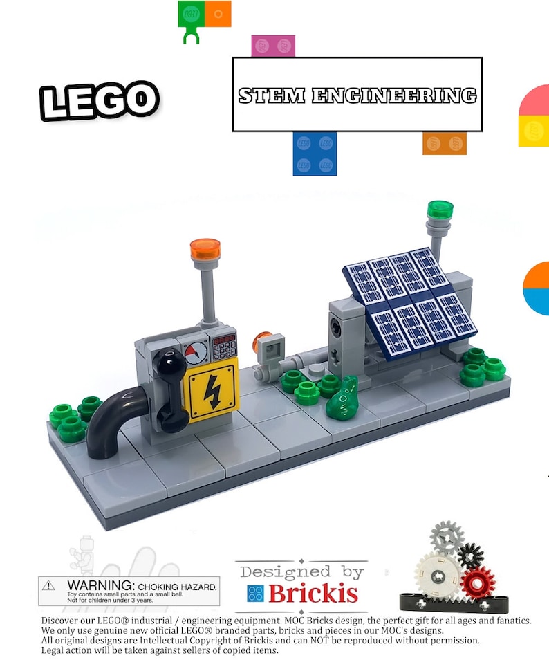 Models Built of LEGO® Bricks MOC Solar Farm With a Control Station ...
