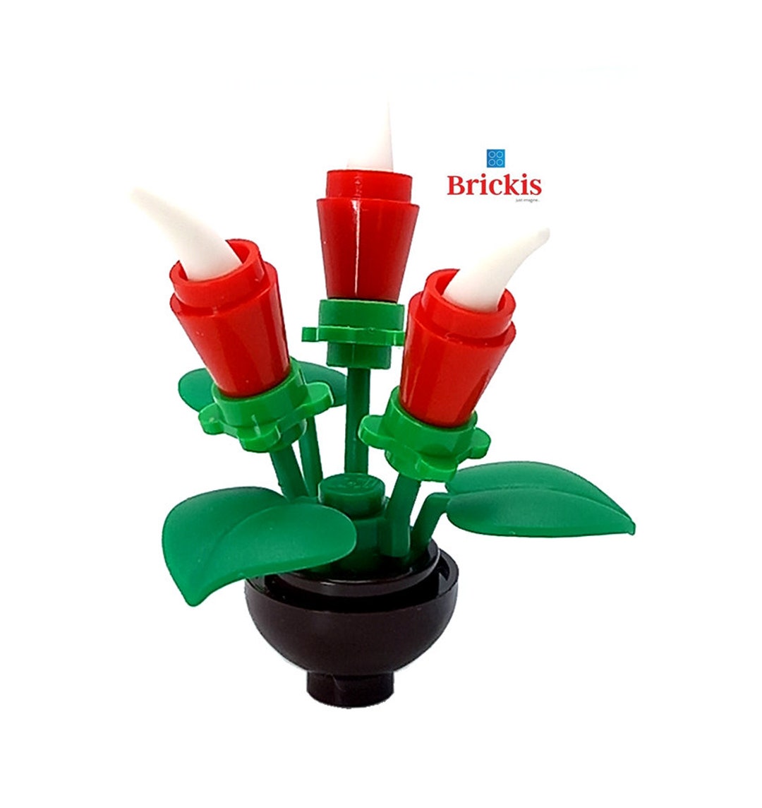 Custom Design LEGO® Flower Pot With Anthurium Flowers Plant Fun ...