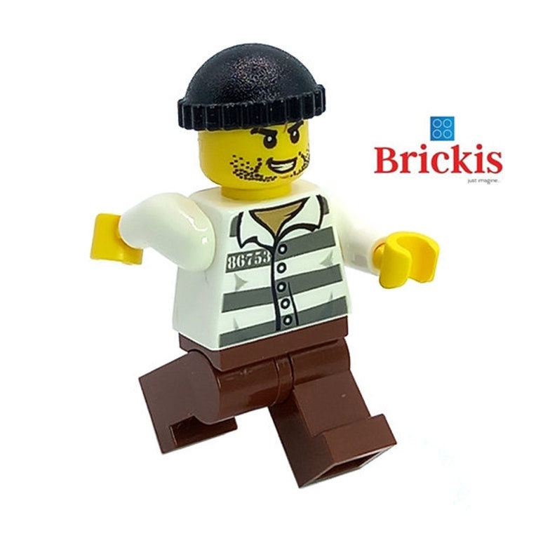 LEGO® City Minifigure Thief Prisoner Run From Police - Etsy