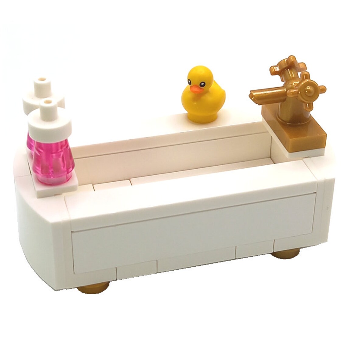 Models Built of LEGO® Bricks Furniture BATHTUB BATHROOM Bath Custom ...