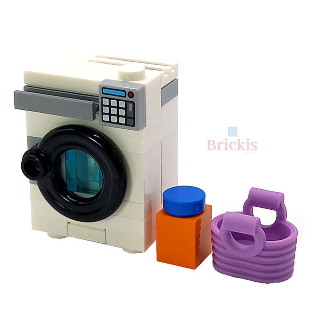 MOC LEGO Washing Machine With Detergent and Softener Bathroom ...