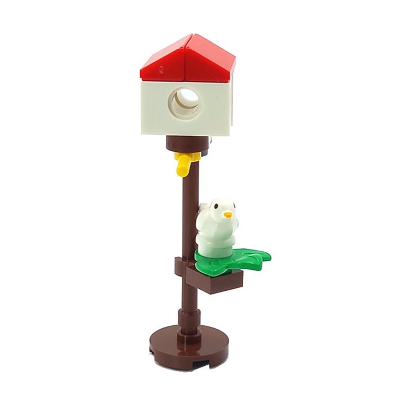 Models Built of LEGO® Bricks Furniture Birdhouse on a Pole With Bird ...