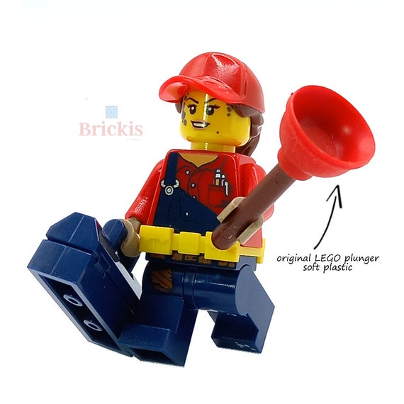 Custom Made With LEGO® Parts Bricks Minifigure Plumber With | Etsy
