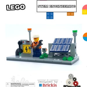 Models Built of LEGO® Bricks MOC Solar Farm With a Control Station ...
