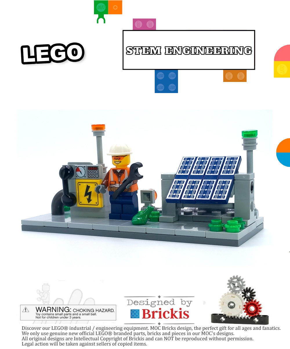 Models Built of LEGO® Bricks MOC Solar Farm With a Control Station ...
