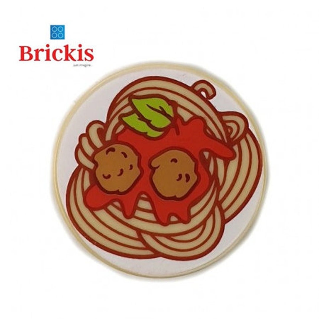 LEGO® SPAGHETTI and MEATBALLS Printed Italian Food and Drink Printed ...