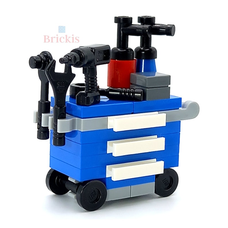 Custom Models Built of LEGO® Bricks Tool Box Tool Cart for | Etsy