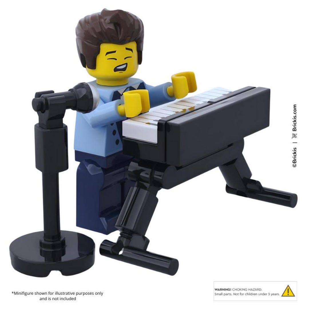 Custom LEGO® Keyboard Piano – Creative MOC With Microphone for Minifigs ...