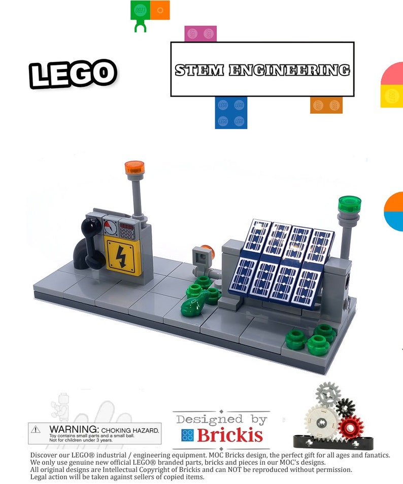 Models Built of LEGO® Bricks MOC Solar Farm With a Control Station ...