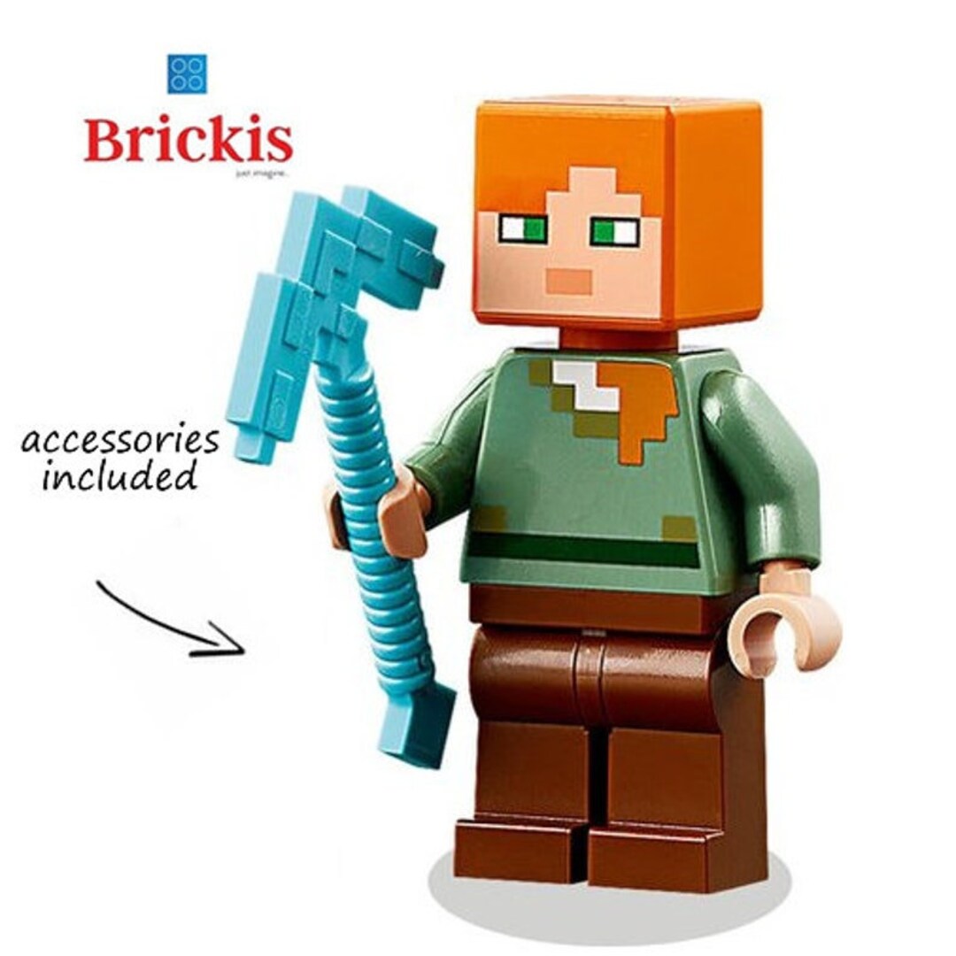 LEGO® MINECRAFT Alex With Pickaxe Minifigure Accessories for - Etsy