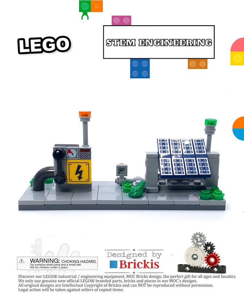 Models Built of LEGO® Bricks MOC Solar Farm With a Control Station ...