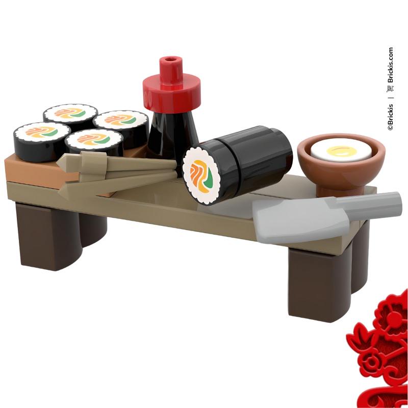 Custom LEGO® Sushi Chef Set – Miniature Japanese Cuisine Display ...