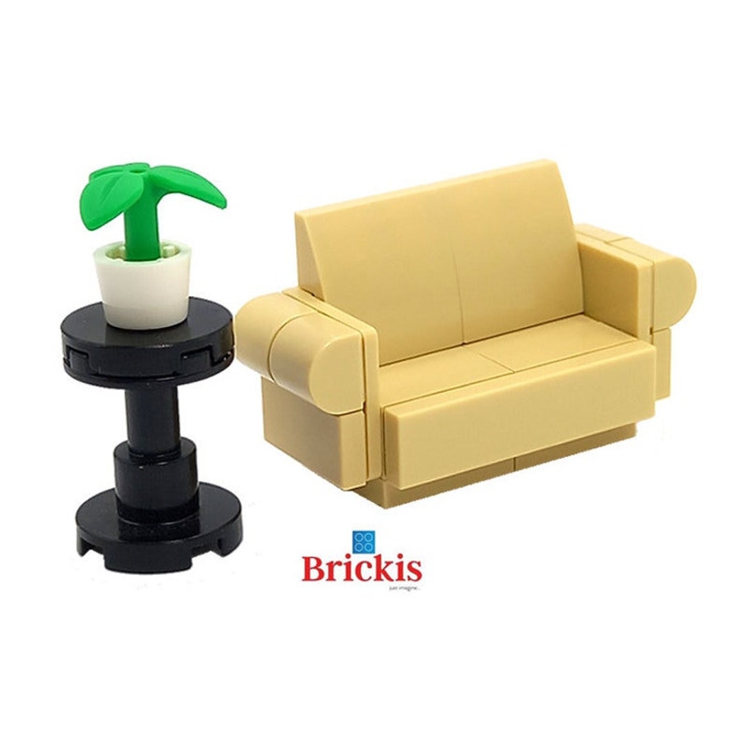 Couch Sofa Furniture W Side Table for Modular City Builds for LEGO ...