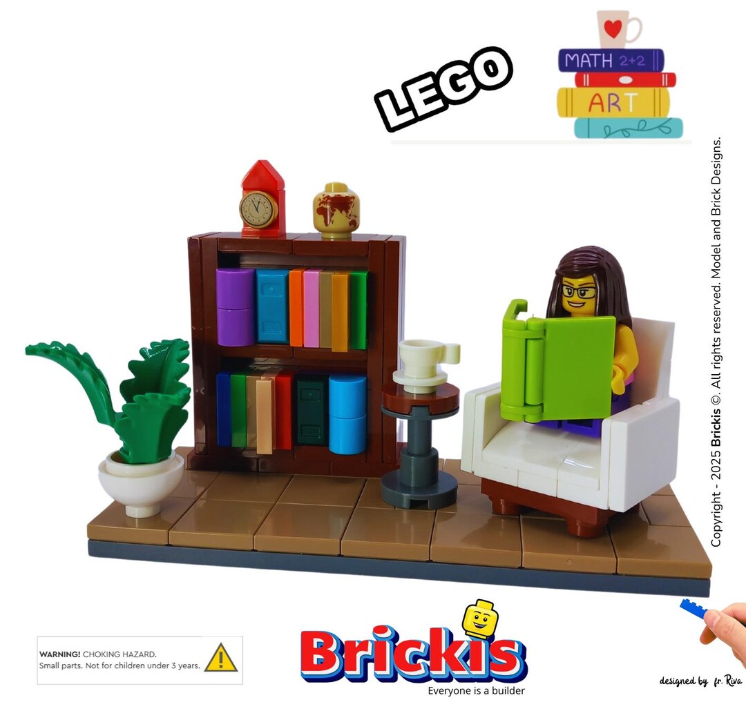 Creative Models Built of LEGO® Bricks – MOC Little Library Bookshelf ...