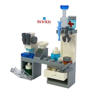 Mini Set Models Built of LEGO® Bricks Chemistry Lab Laboratory With ...