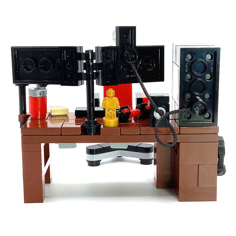 Models Built of LEGO® Bricks GAMER DESK Setup Computer Dual - Etsy