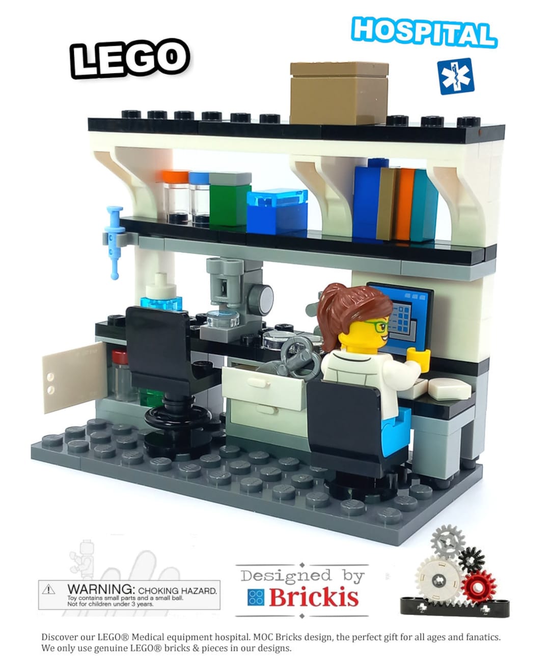 Models Built of LEGO® Bricks Scientific RESEARCH LAB Bench Workstation ...