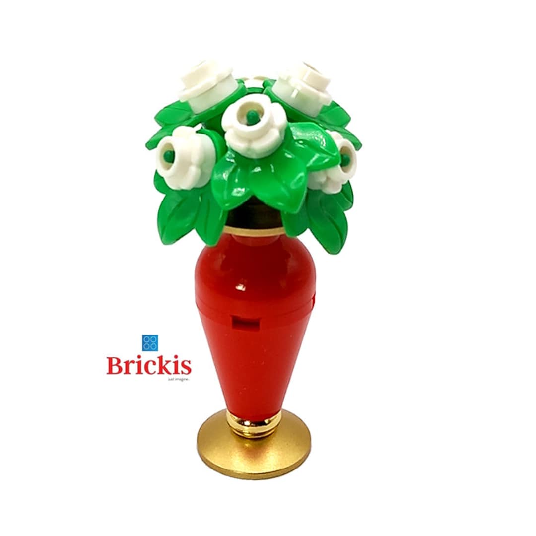 Custom Design MOC LEGO® Flowers Roses in a Vase Plants City Garden ...