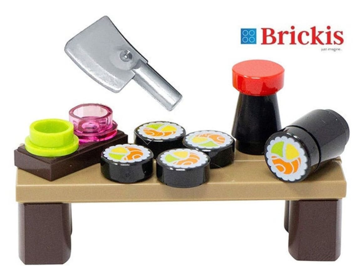 Custom Design Mini Set Models Built of LEGO® Sushi Set Table - Etsy