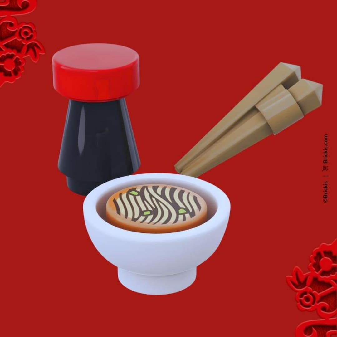 LEGO® MOC Japanese Ramen Set – Noodles in Bowl With Soy Sauce and ...