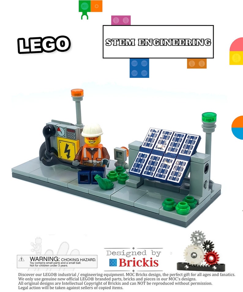 Models Built of LEGO® Bricks MOC Solar Farm With a Control Station ...