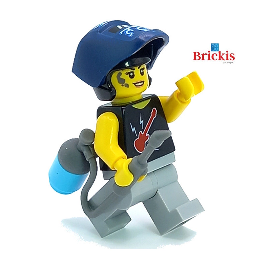 Custom LEGO® Minifigure Girl Woman WELDER at Work Engineer Mechanic Moc ...