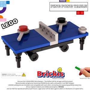 Model Built of LEGO® Bricks LEGO® MOC Ping Pong Table Tennis Sport Mini ...