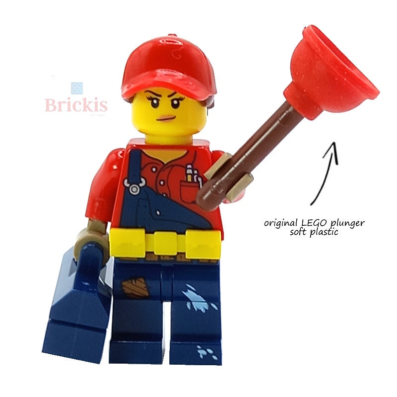 Custom Made With LEGO® Parts Bricks Minifigure Plumber With | Etsy